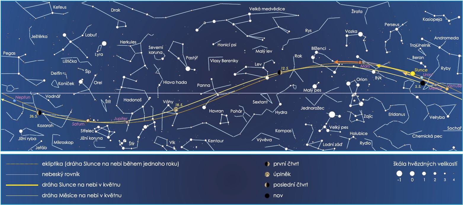 Noční obloha v květnu: Nebe rozzáří pozdravy z Halleyovy komety | 100+1 ...