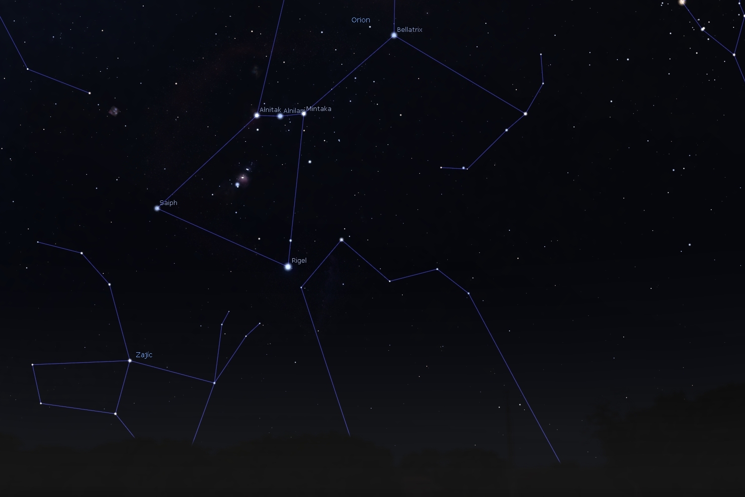 Noční obloha v lednu: Prozkoumejte dvojhvězdy lovce Oriona | 100+1 ...