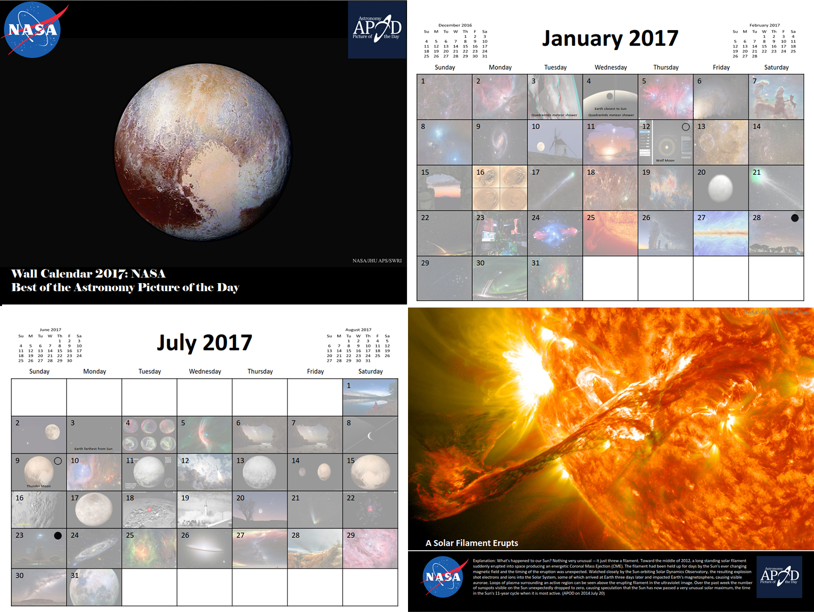 Stahujte zdarma: Originální kalendář NASA na rok 2017 | 100+1 ...