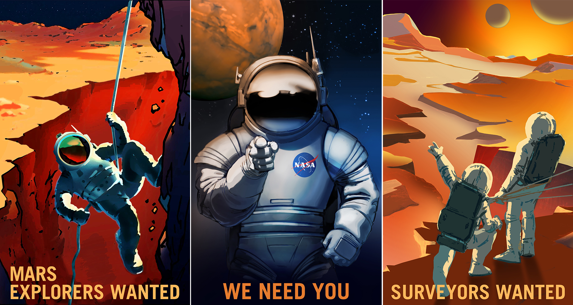 Mars vás potřebuje: Vytiskněte si originální marťanské plakáty NASA ...