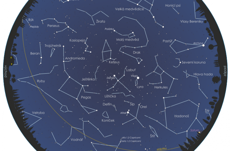 Noční obloha v první polovině října: Zaostřeno na souhvězdí Kozoroha ...
