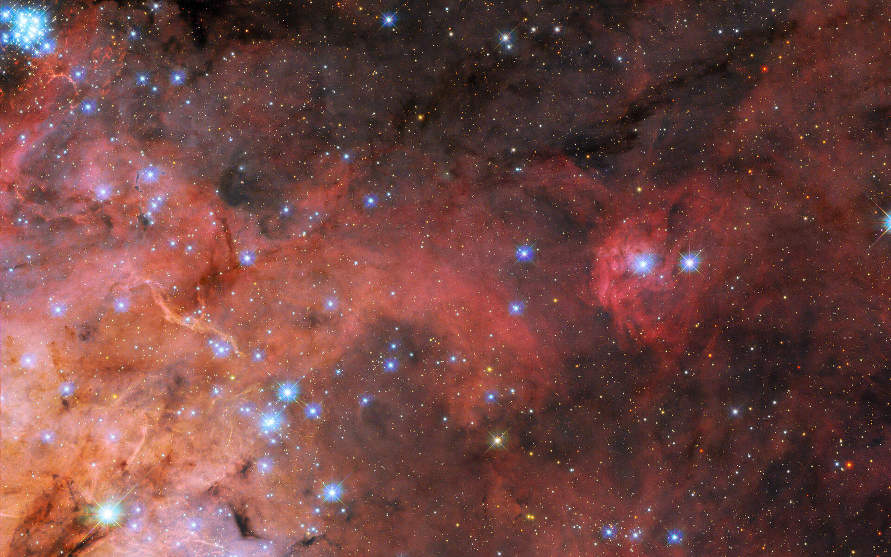 Hubbleův dalekohled zachytil majestátní turbulence v mlhovině Tarantule ...